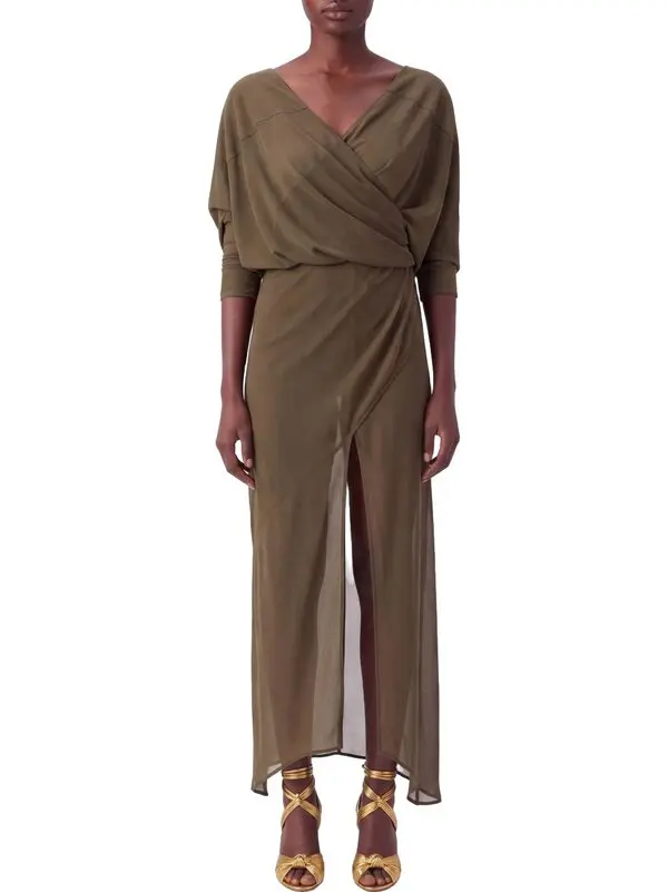 ENTIRE STUDIOS Draped Maxi Dress - Green