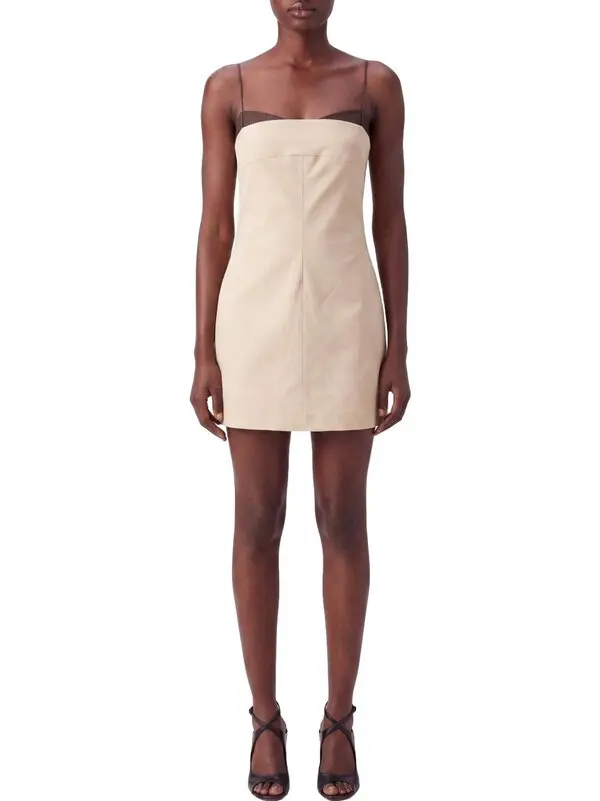 ENTIRE STUDIOS Sleeveless Mini Dress - Beige