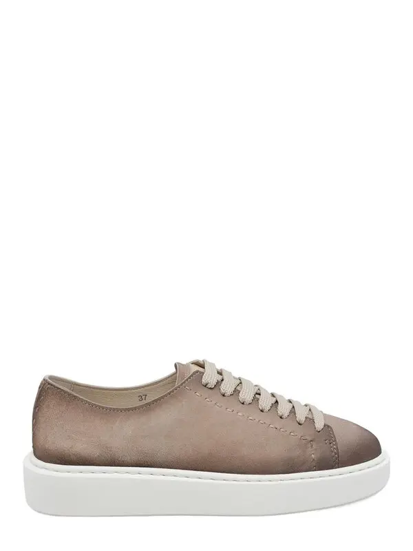 Santoni Lace Up Sneakers - Nude