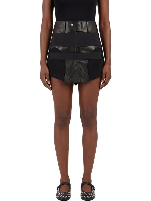 Rick Owens Leather Skirt - Black