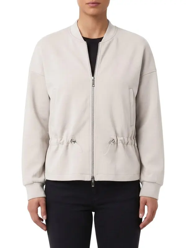 MOORER Cotton Blend Bomber Jacket - Beige