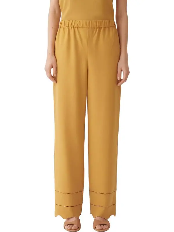 Fabiana Filippi Wide Leg Pants - Mustard