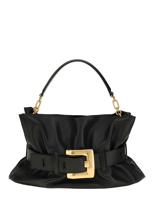 Balmain Buckled Shoulder Bag - Black