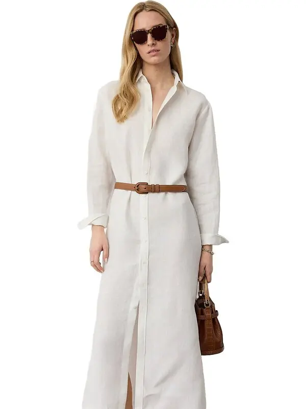 Ralph Lauren Vicki Linen Day Dress - Cream
