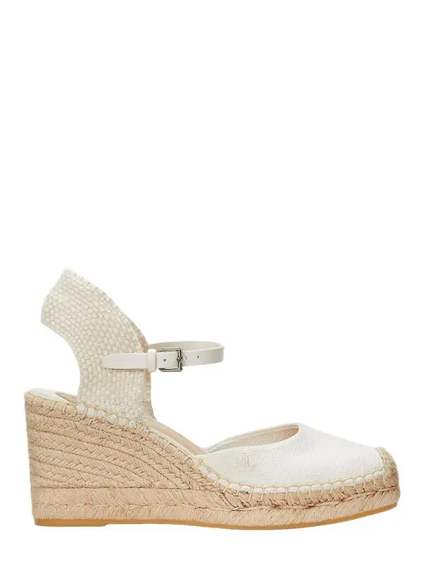 Ralph Lauren Canvas & Jute Espadrille - Soft White/natural