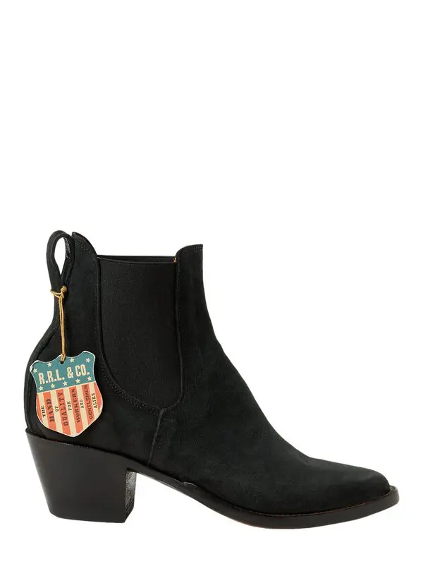 Ralph Lauren Chelsea Plainview Suede Boot - Black