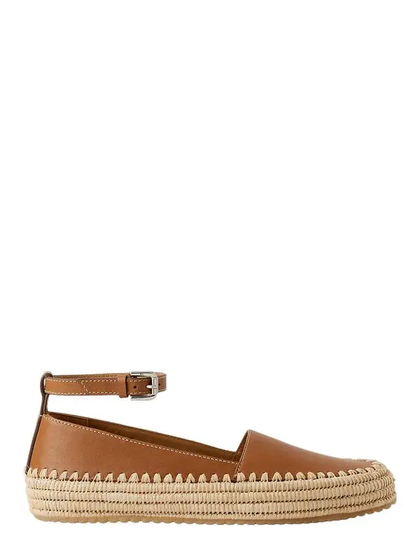 Ralph Lauren Astred Calfskin Flat - Rl Gold