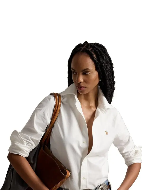 Ralph Lauren Stretch Slim Fit Oxford Shirt - White