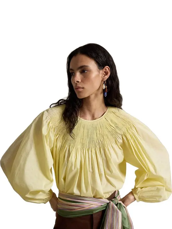 Ralph Lauren Pintucked Shirt - Yellow