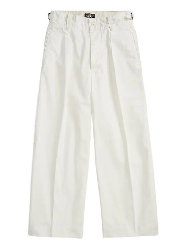Ralph Lauren Cropped Wide-leg Poplin Pant - White