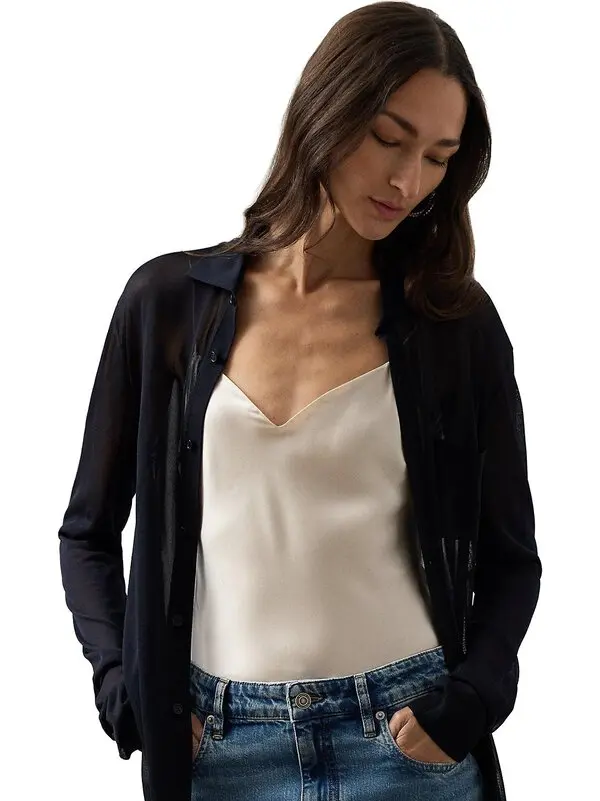 Ralph Lauren Sheer Knit Shirt - Icon Navy