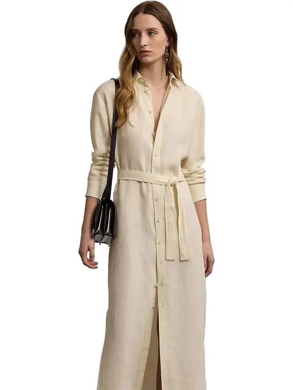 Ralph Lauren Vicki Linen Shirt Dress - Lux Cream