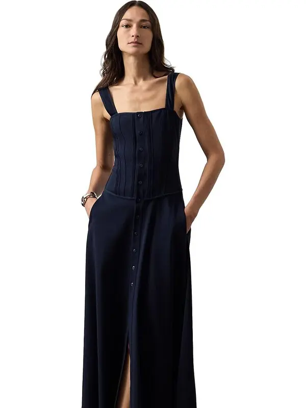 Ralph Lauren Sophee Sleeveless Cotton-blend Day Dress - Icon Navy