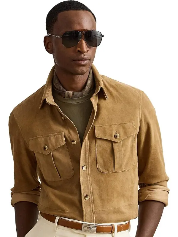 Ralph Lauren Suede Overshirt - Tan