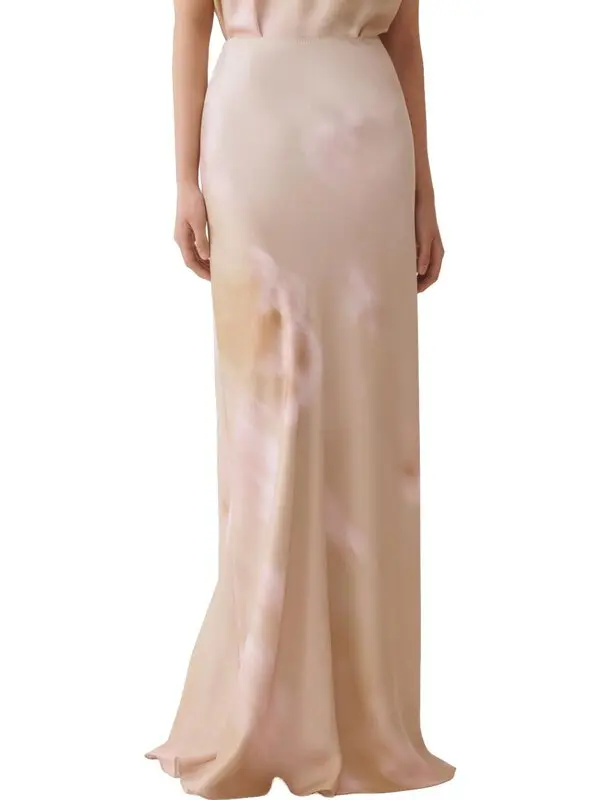 Fabiana Filippi Printed Silk Long Skirt - Pink