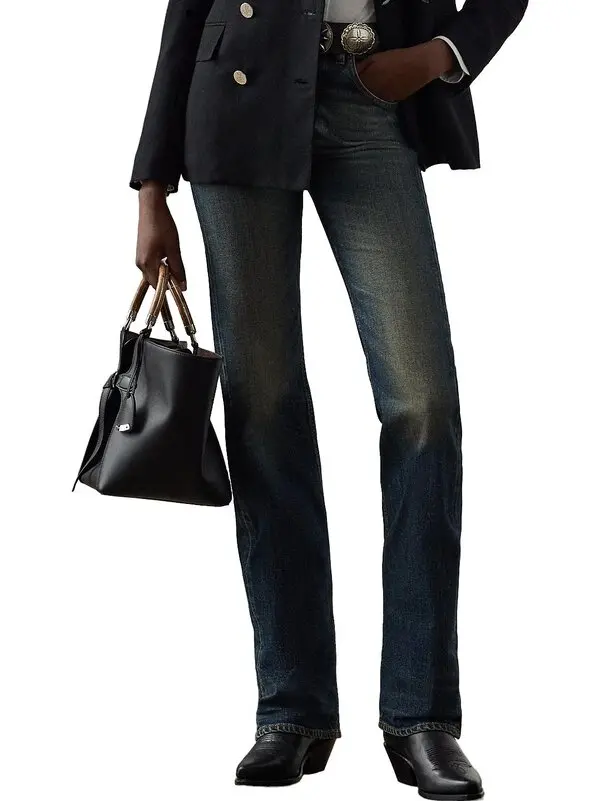 Ralph Lauren Kaida Relaxed Bootcut Jean - Telluride Indigo