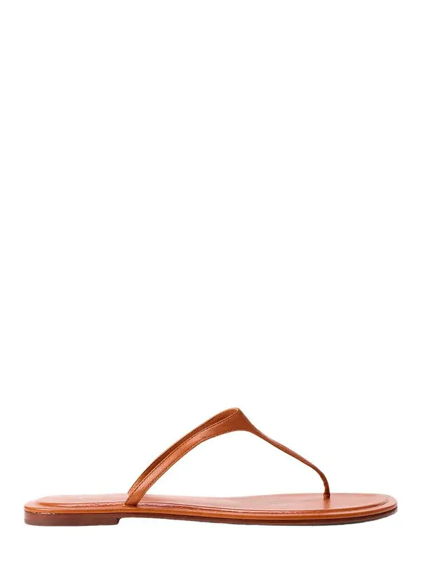 Ralph Lauren Polo Play Leather Thong Sandal - Cuoio