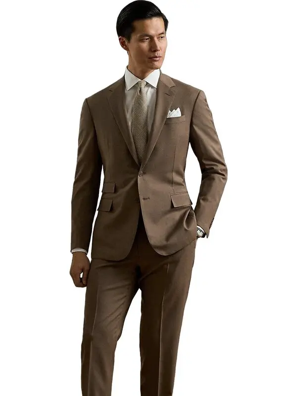 Ralph Lauren Kent Handmade Wool Gabardine Suit - Morrel/mocha