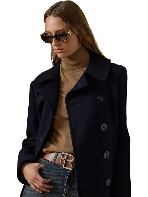 Ralph Lauren Logan Double-faced Wool-cashmere Pea Coat - Midnight