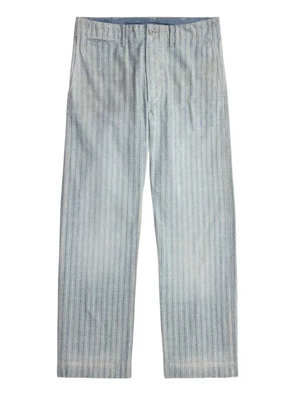 Ralph Lauren Striped Jaspé Field Pant - Navy/white