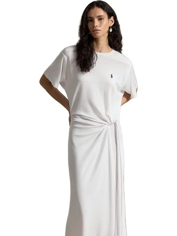 Ralph Lauren Twist-detail Tee Dress - White