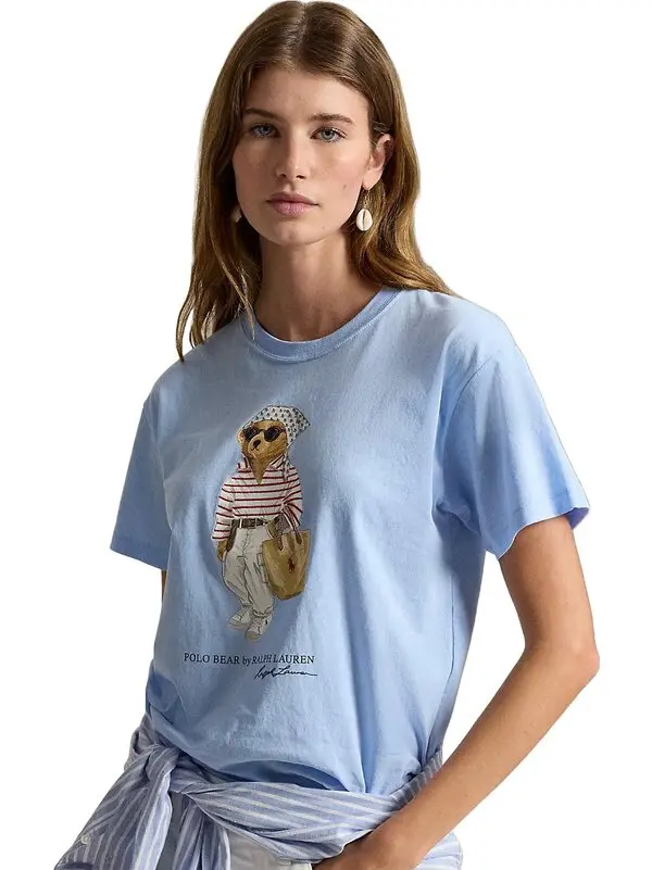 Ralph Lauren Polo Bear Cotton Jersey Tee - Baby Blue