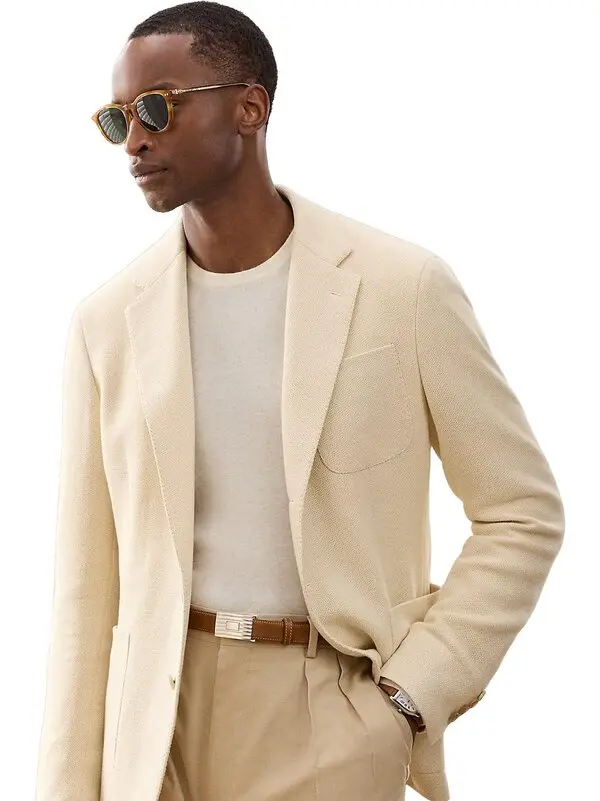 Ralph Lauren Hadley Panama-weave Jacket - Limestone