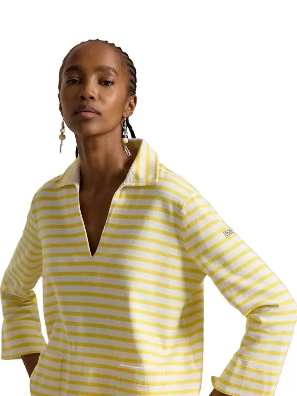 Ralph Lauren Striped Mariner Tee - Sunfish Yellow/white