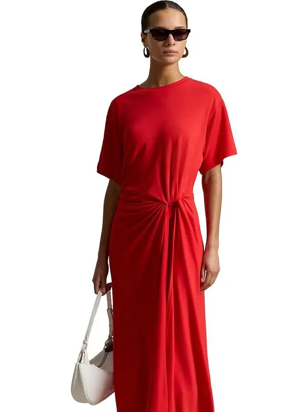 Ralph Lauren Twist-detail Tee Dress - Petal Rose