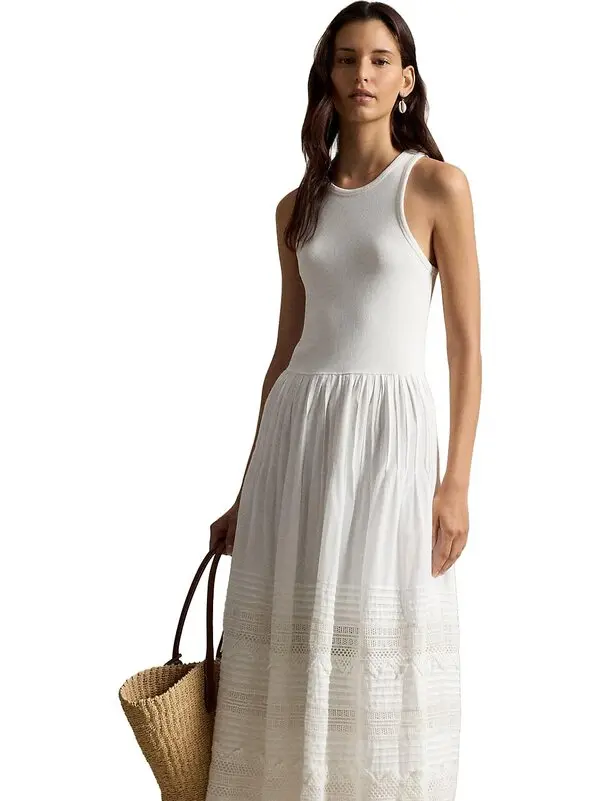 Ralph Lauren Lace-trim Tank Dress - White