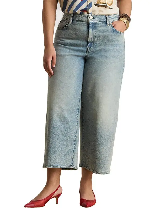 Ralph Lauren High-rise Wide-leg Cropped Jeans - Alicia Wash