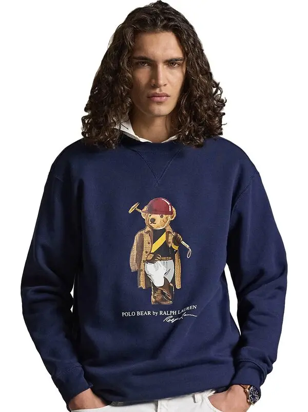 Ralph Lauren Polo Bear Fleece Sweatshirt - Newport Navy Society Bear
