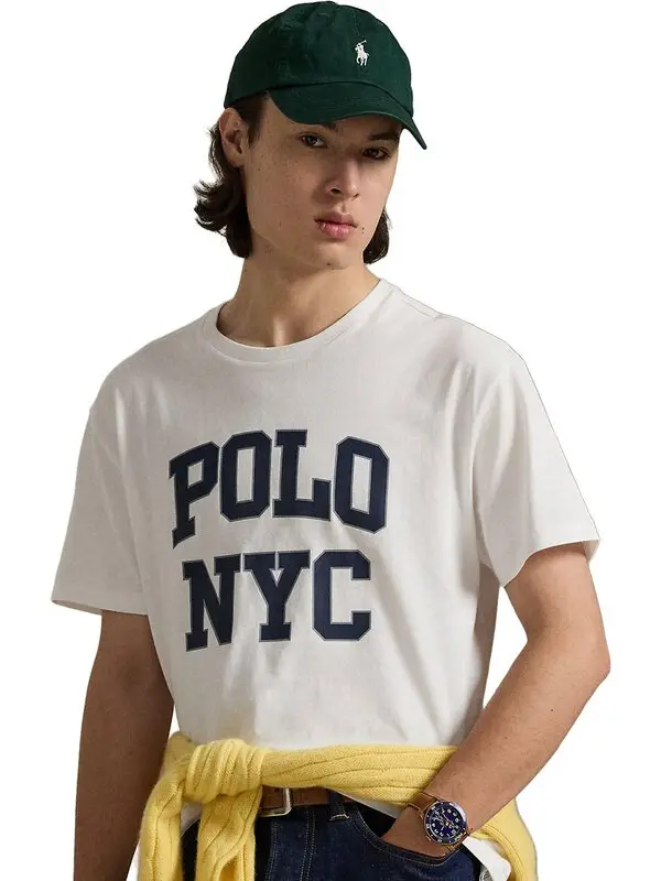 Ralph Lauren Classic Fit Jersey Graphic T-shirt - White
