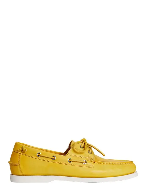 Ralph Lauren Merton Dip-dyed Leather Boat Shoe - Yellow
