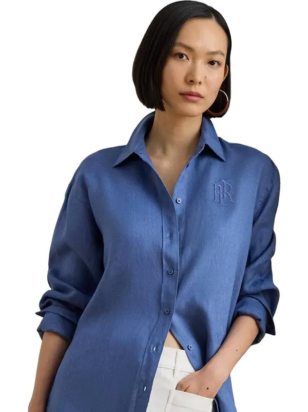 Ralph Lauren Relaxed Fit Linen Shirt - Carson Blue