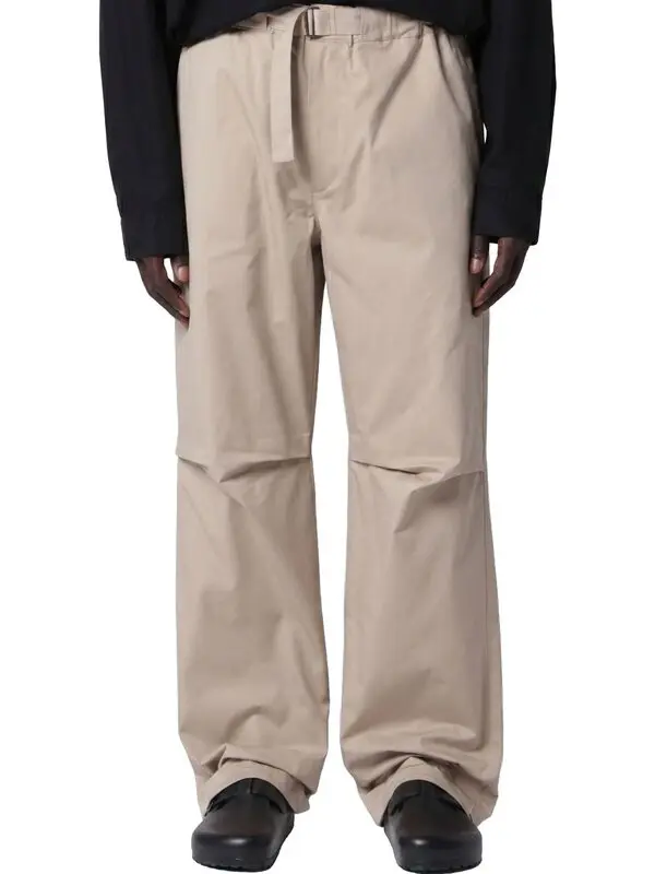 DARKPARK Wide Leg Belted Trousers - Natural