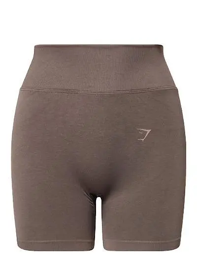 GYMSHARK Lift Seamless Logo-print Shorts - Gs Cool Brown