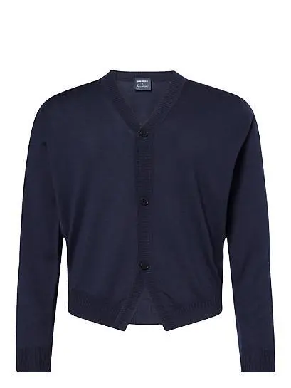 John Smedley X Bill Nighy Merino Wool Cardigan - Midnight/ntm