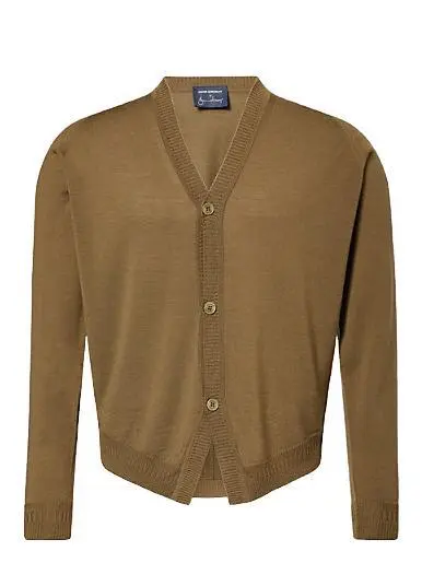John Smedley X Bill Nighy Merino Wool Cardigan - Rewilding Green