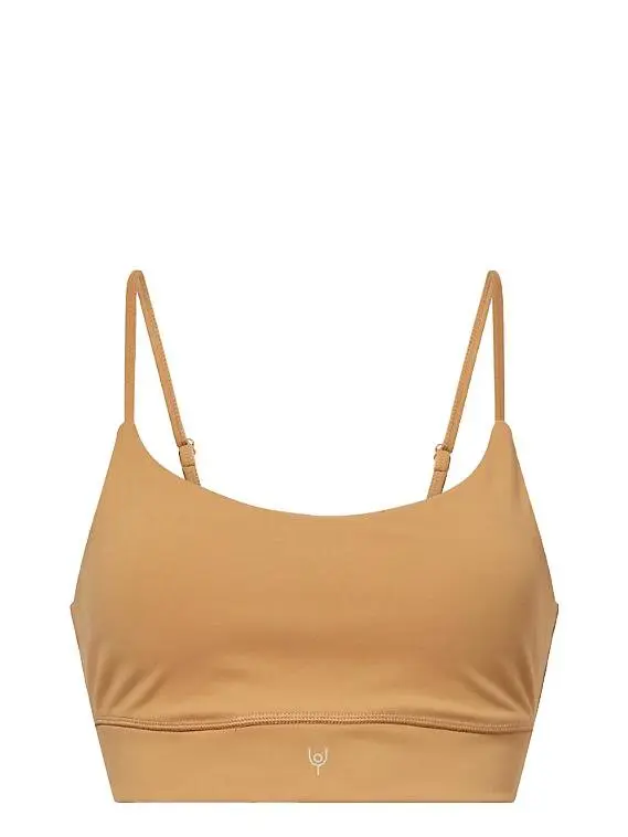 NOW YOU LIVE Leamington Scoop-neck Sports Bra - Clay
