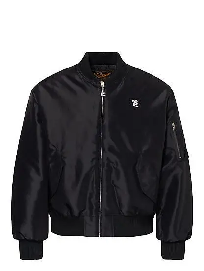 HELLSTAR Core Logo Nylon Bomber Jacket - Black