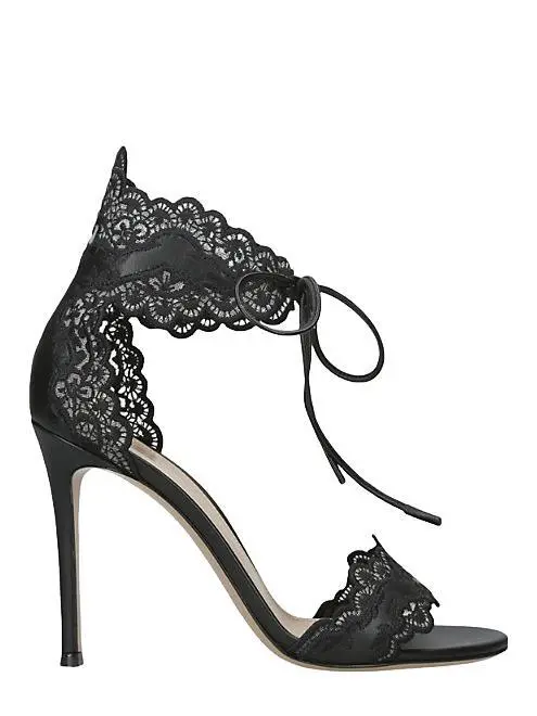 GIANVITO ROSSI Evie 105 Leather Heeled Sandals - Black
