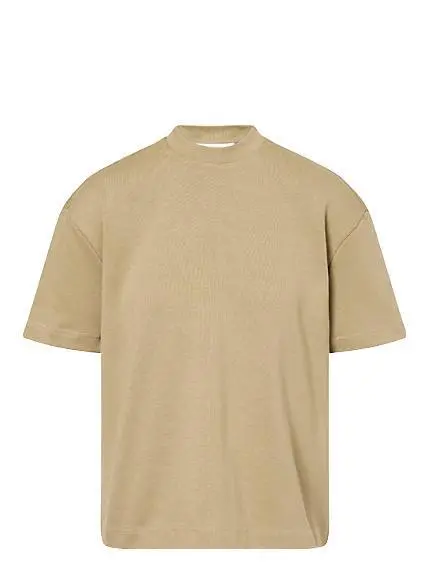 THE FRANKIE SHOP Boxy-fit Cotton-blend T-shirt - Pale Olive