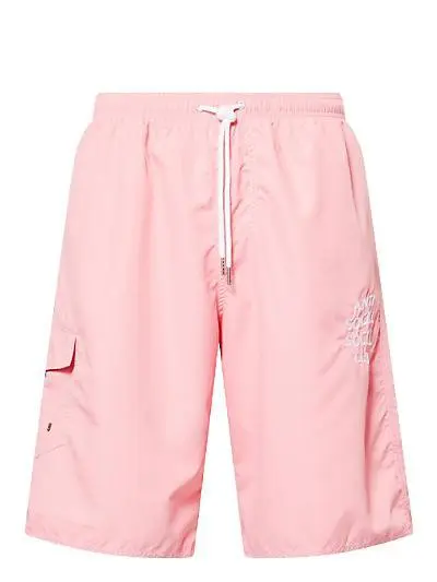 ANTI SOCIAL SOCIAL CLUB Logo-embroidered Swim Shorts - Pink
