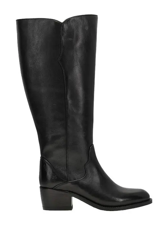 THE FRYE COMPANY Carson 2 Piping Tall Wide Calf Boots - Black