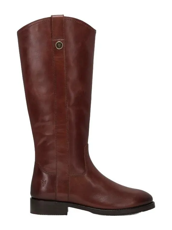 THE FRYE COMPANY Melissa Button Tall Inside Zip Wide Calf Boots - Red