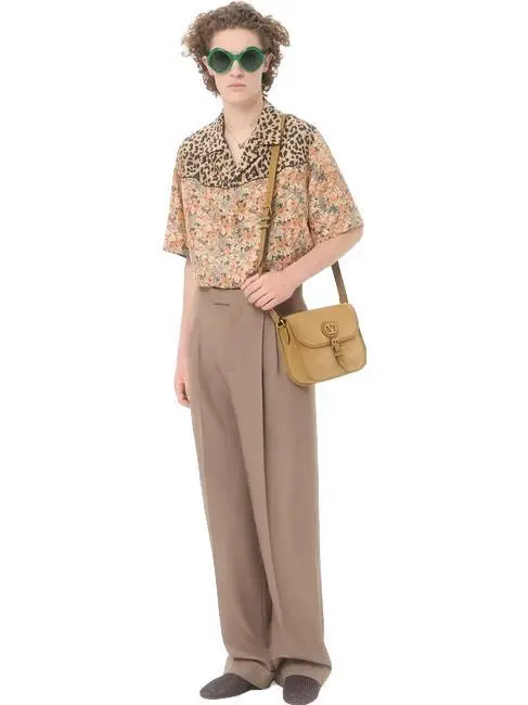 Valentino Garavani Bowling Shirt In Silk Poplin With Animalier And Floral Prints - Multicolor