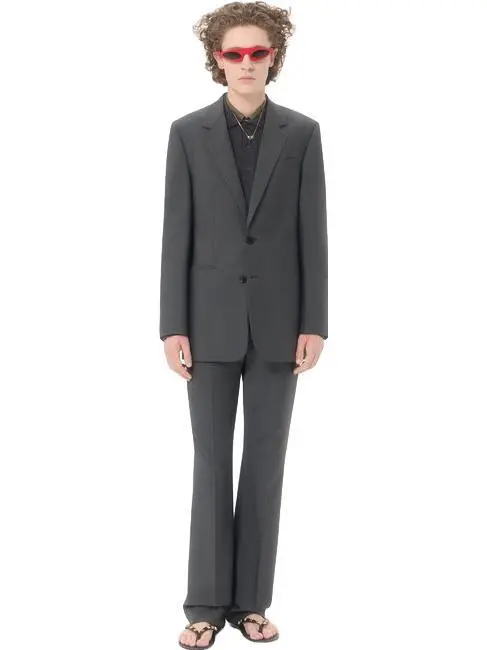 Valentino Garavani Single-breasted Wool Jacket - Gray