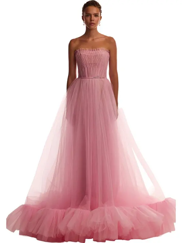 MILLA Airy Tulle Maxi - Pink
