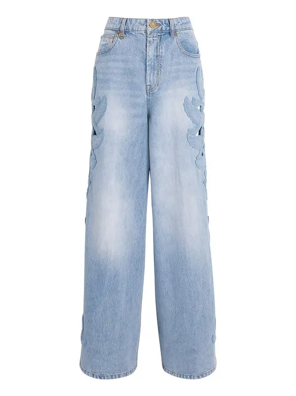 Zimmermann Appliqué Alchemy Flared Jeans - Blue